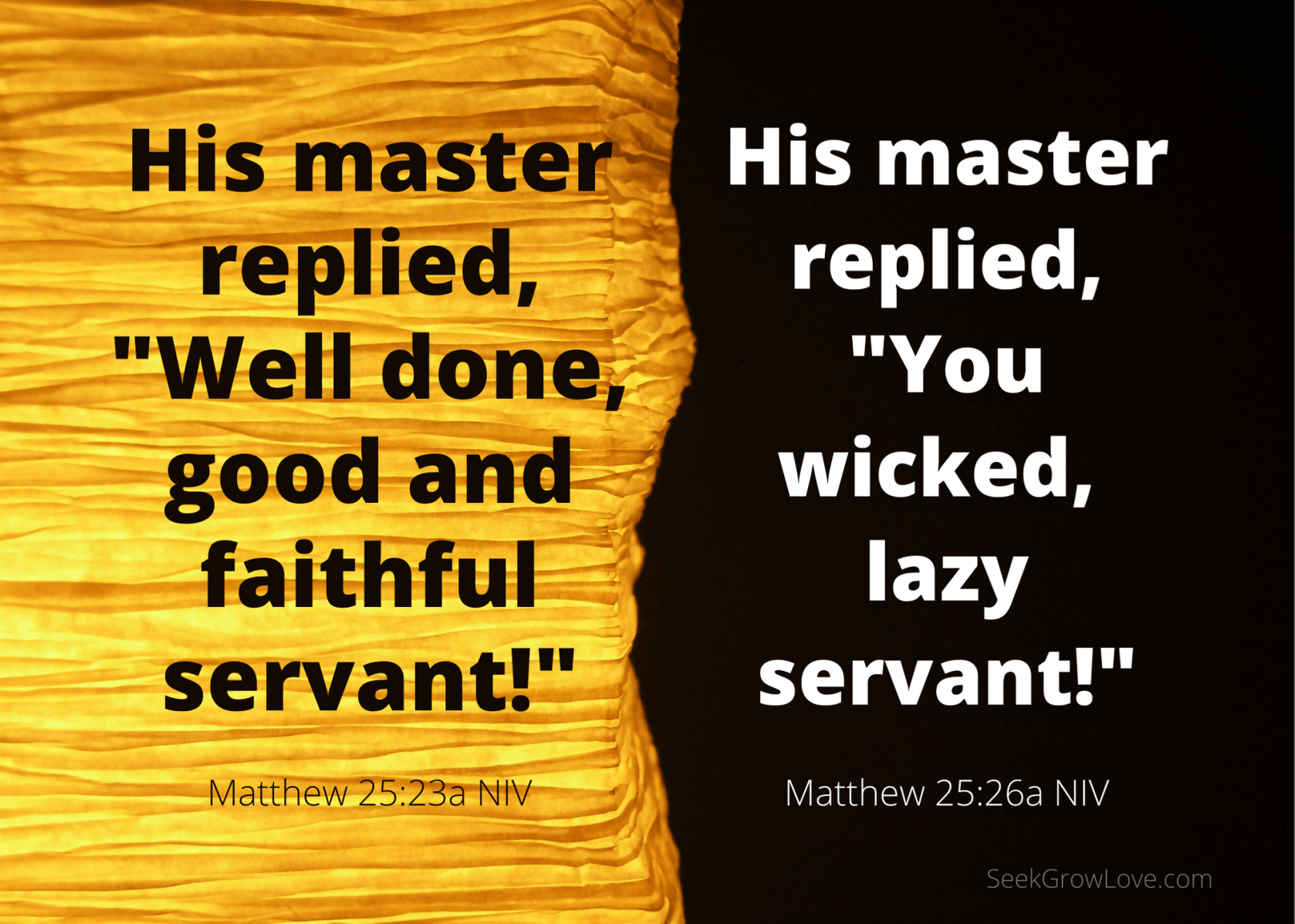 parable of the talents – Seek Grow Love