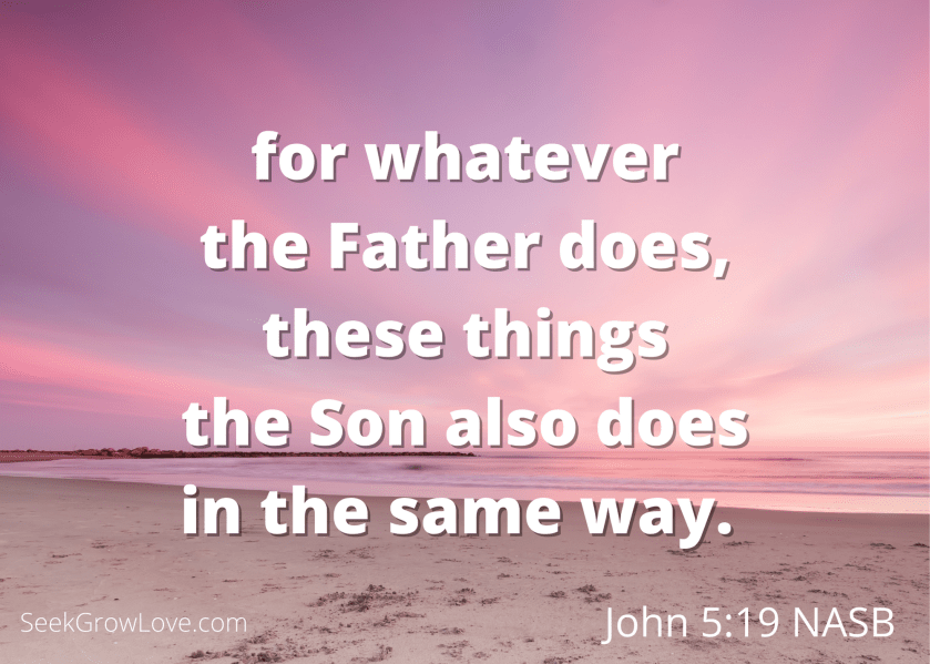 following Jesus' example – Seek Grow Love