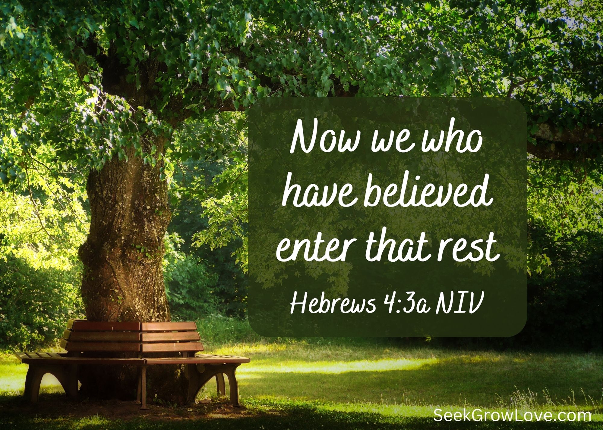 Enter His Rest – Seek Grow Love