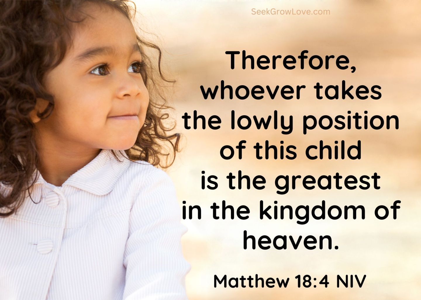 Take the Lowly Position – Seek Grow Love