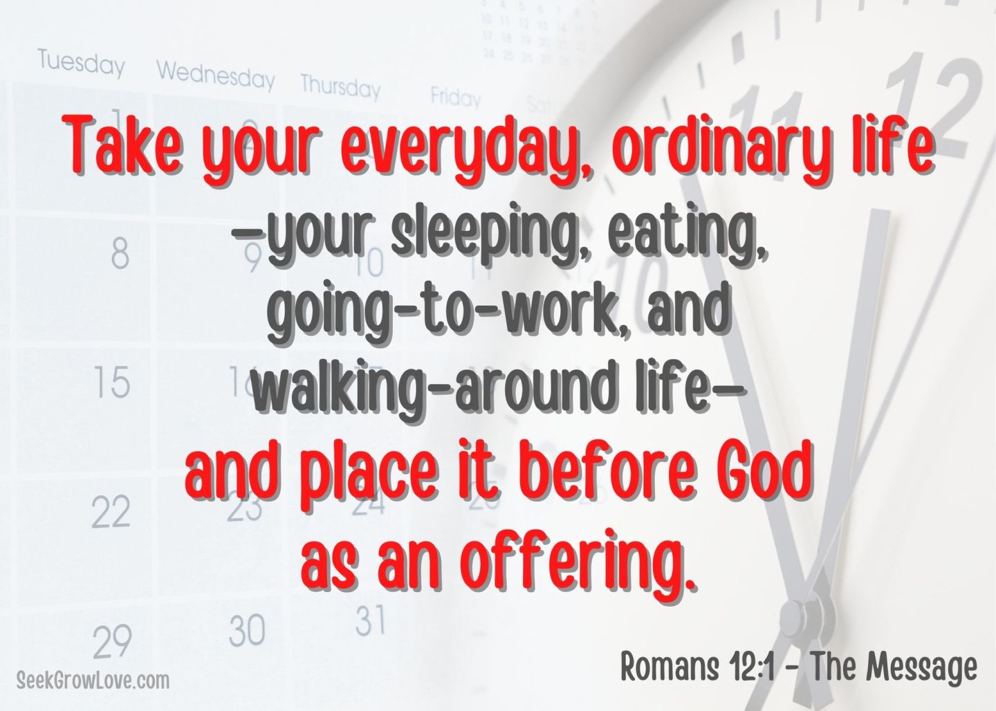 Romans 12 – Seek Grow Love