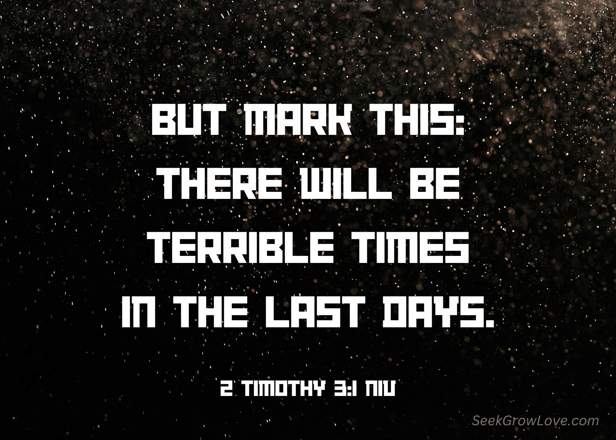 2 Timothy 3 – Seek Grow Love