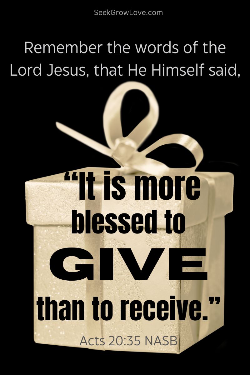 Giving the Good Stuff – Seek Grow Love