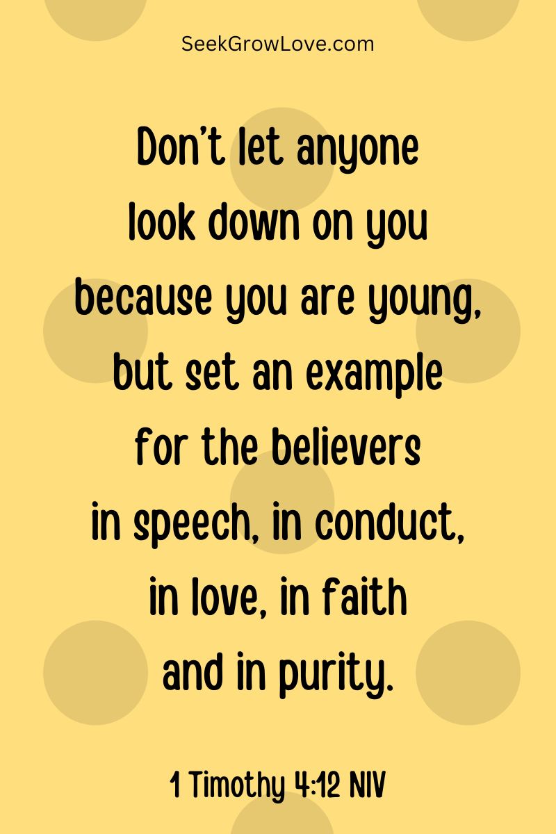Set an Example – Seek Grow Love